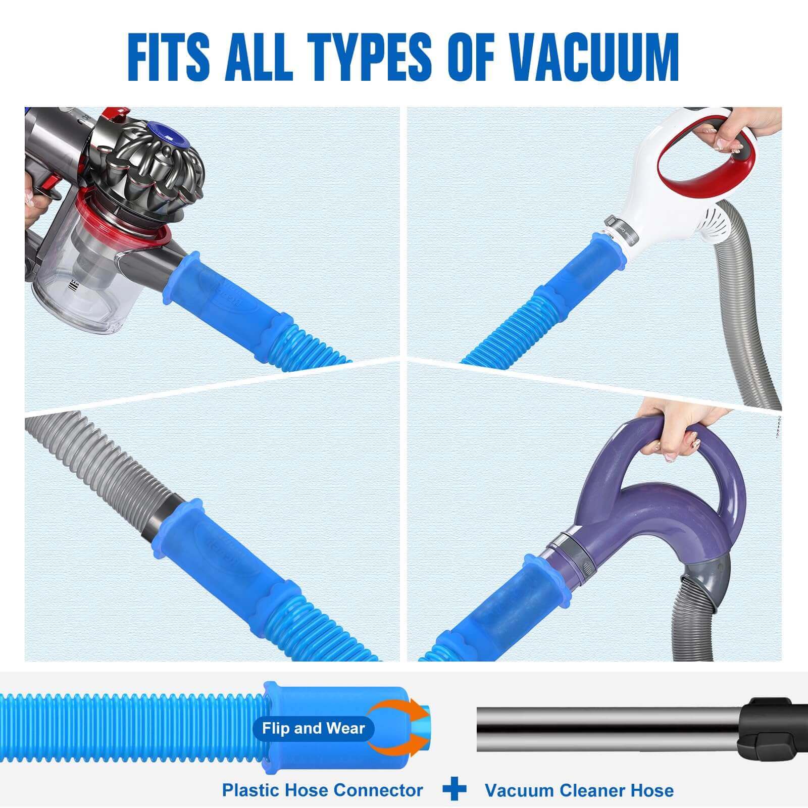 Universal Dryer Vent Vacuum Hose, One-Piece Design, Fits All Vacuums ...